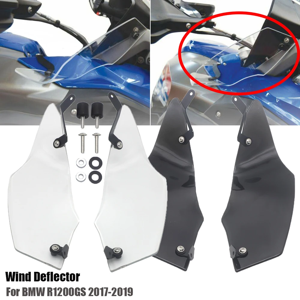 Wind-Deflector-Pair-Windshield-Handguard-Cover-Side-Panels-For-BMW ...