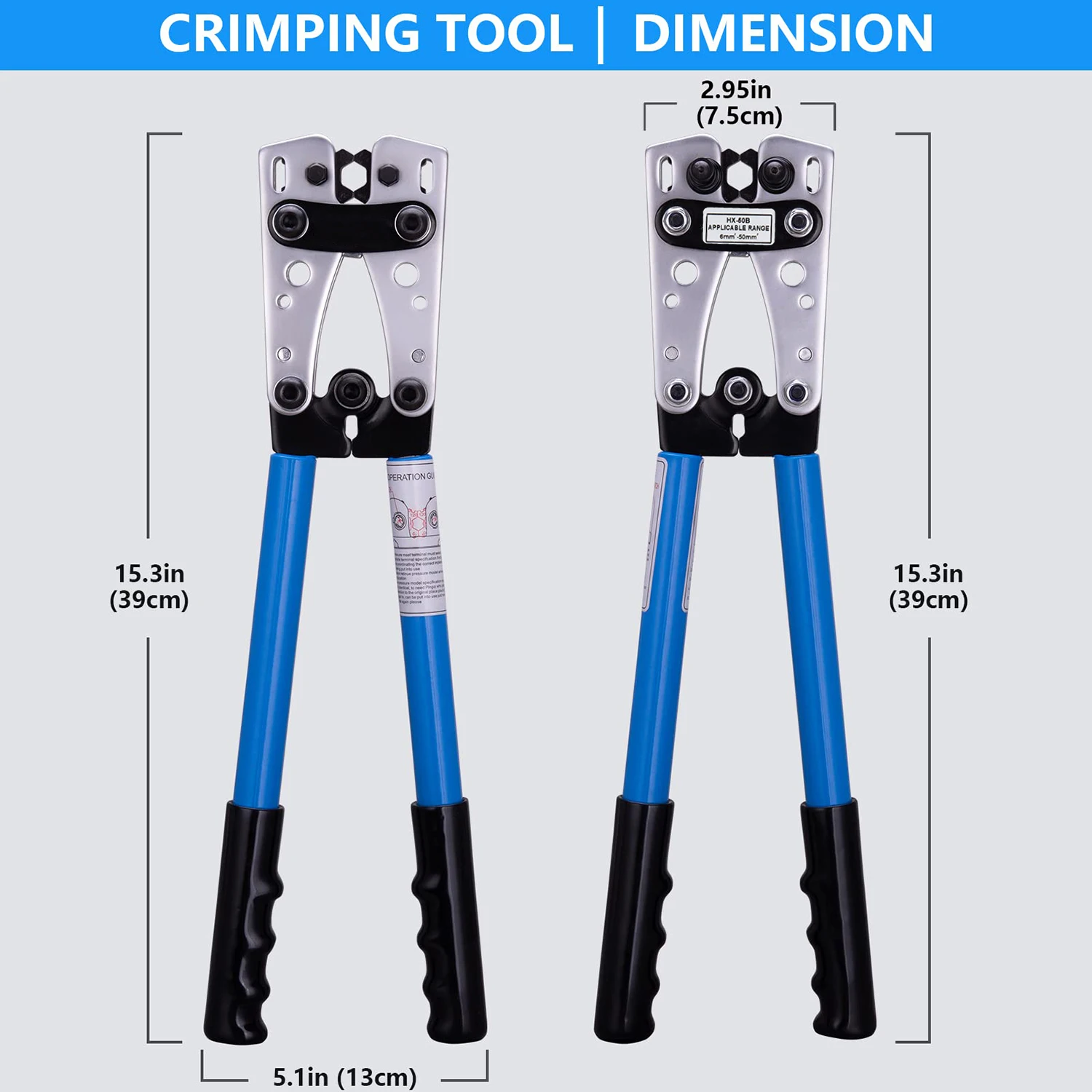 Lug Crimping Plier Heavy Duty Electrician Wire Crimping Cable Battery ...