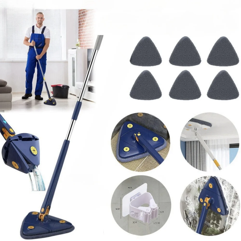 Triangle-Mop-360-Degree-Swivel-Retractable-Adjustable-Home-Ceiling-Self ...