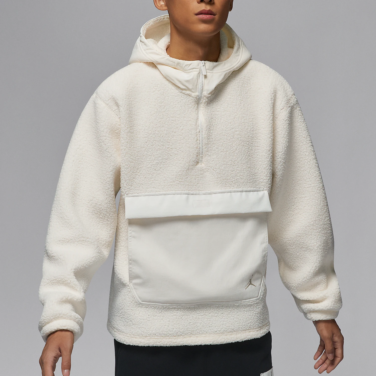 Nike Official Authentic JORDAN Men's Simple Warm Hooded Half-Zip ...