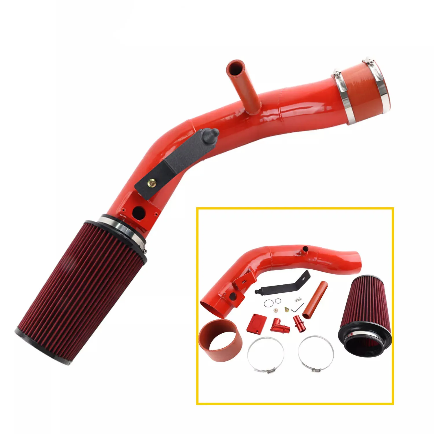 Cold Air Intake Pipe Filter Kit Black Aluminum Fit For Ford Excursion ...