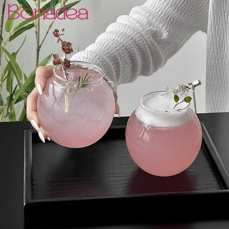Round-Glass-Cup-Transparent-Cocktail-Cold-Drink-Cups-Personalized ...