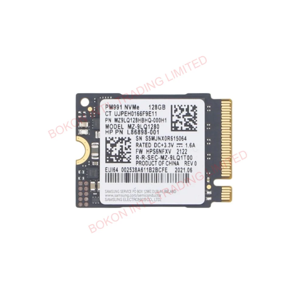 128GB SSD PM991 Internal Solid State Drive M.2 2230 NVME Storage Hard Disk PCIE3.0 for Laptops ...