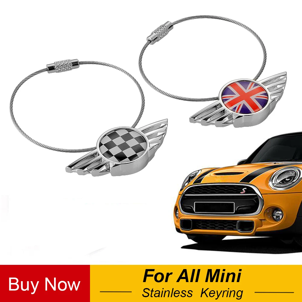 1pc Stainless Steel Key Chain Keychain Key Ring Keyring For Mini Cooper ...