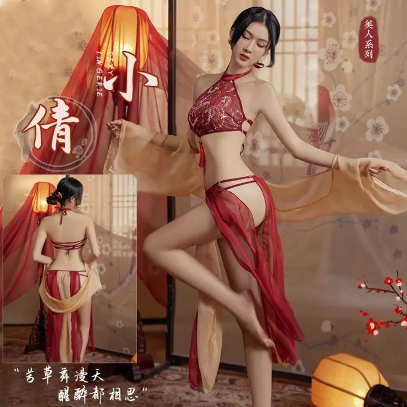 Classical Dance Clothes Erotic Hanfu Dancing Lingerie Set Sexy Costumes Roleplay Underwear Women ...