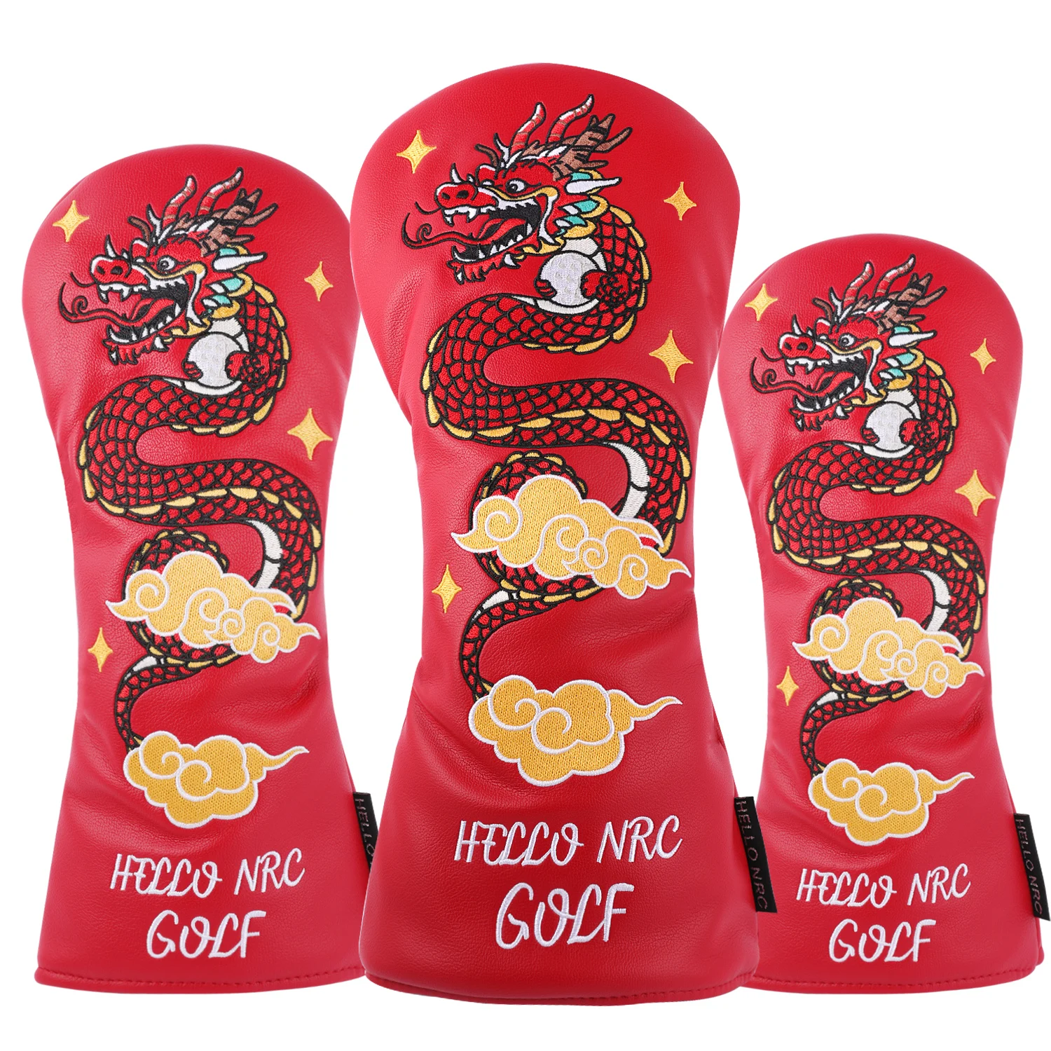 3pcs-PU-Leather-Chinese-Dragon-Embroidery-Golf-Headcover-Golf-460CC ...