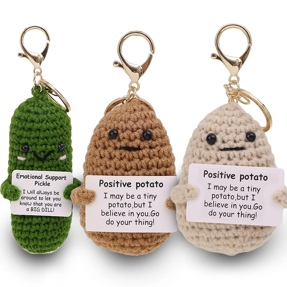 Positive-Energy-Potato-Keychain-Cute-Patata-Cucumber-Hug-Pocket ...