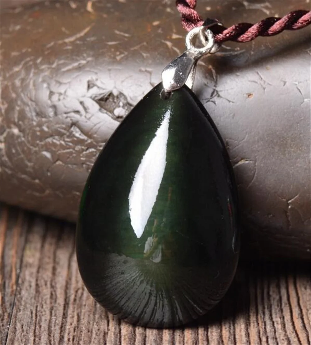 Beautiful Natural Rainbow Eye Obsidian Carved Water Dropping Design ...