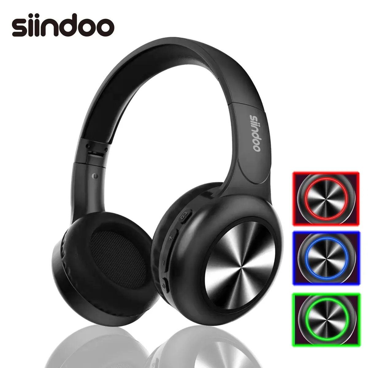 Siindoo-JH-926C-RGB-Light-Wireless-Bluetooth-Headphones-Foldable-Stereo ...