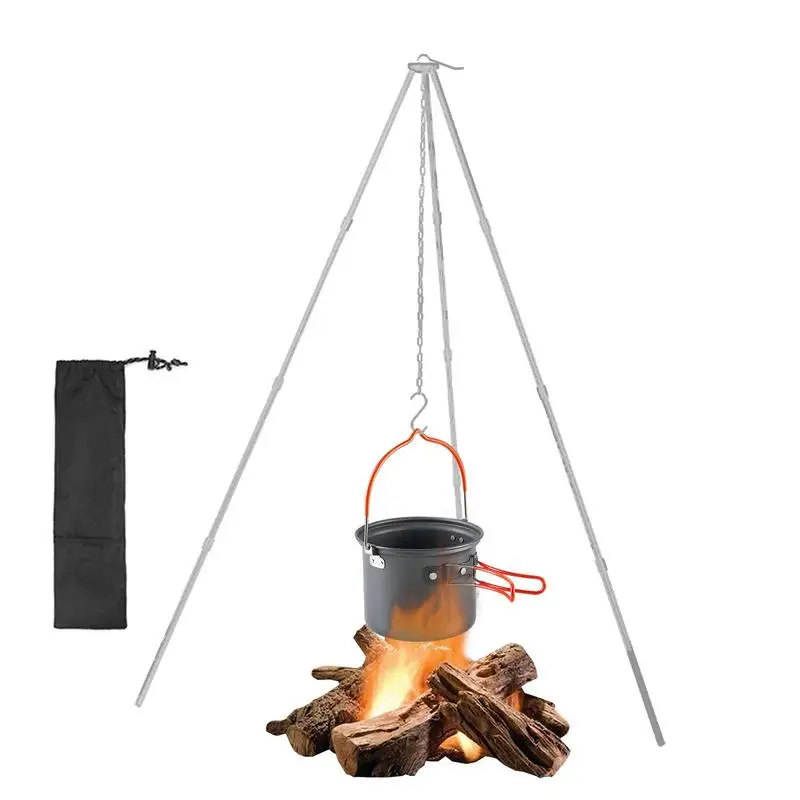 Camping-Bonfire-Tripod-Portable-Triangle-Support-For-Hanging-Pot ...