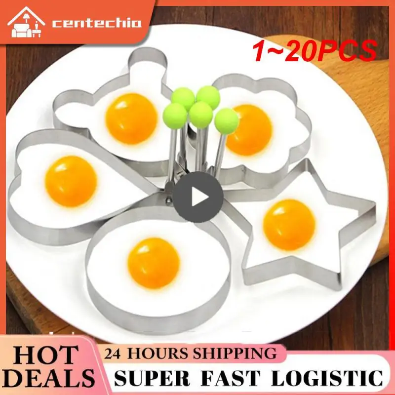 1-20PCS-Stainless-Steel-Fried-Egg-Shaper-Mould-Pancake-Mold-Creative ...