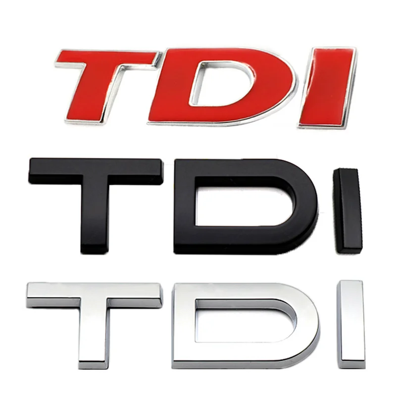 Abs Metal 3d Tdi Label Letter For Modified Displacement Car Rear Trunk ...