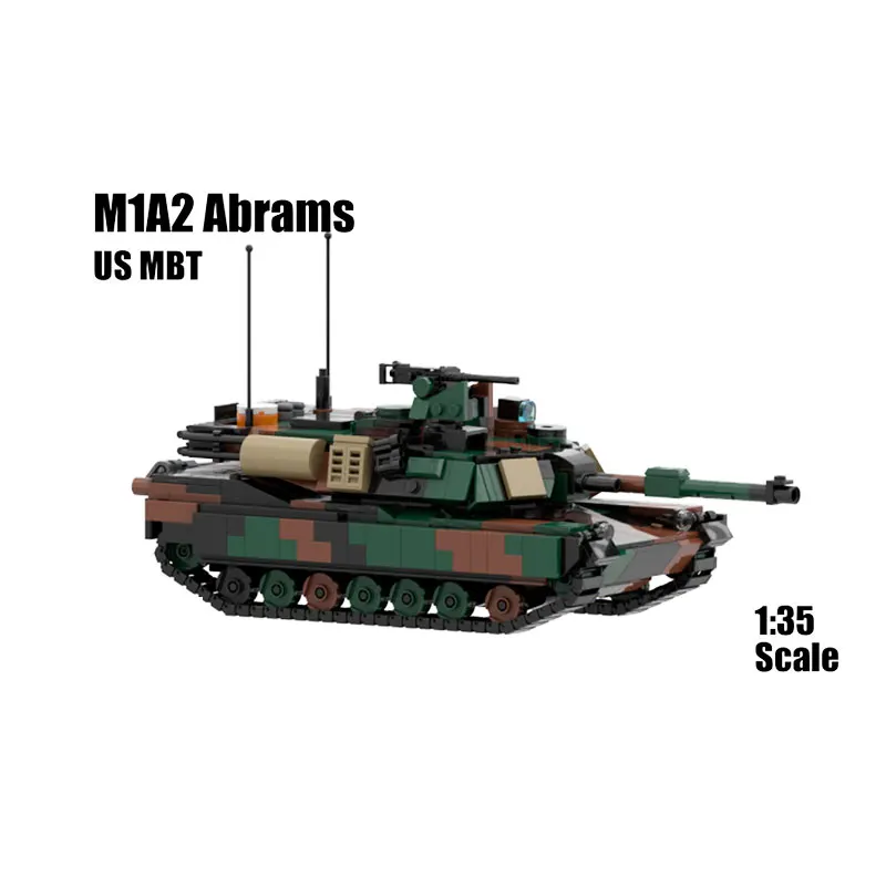 2024-New-Building-Blocks-WW-II-Military-Vehicle-M1A2-US-MBT-Weapon-1-35 ...