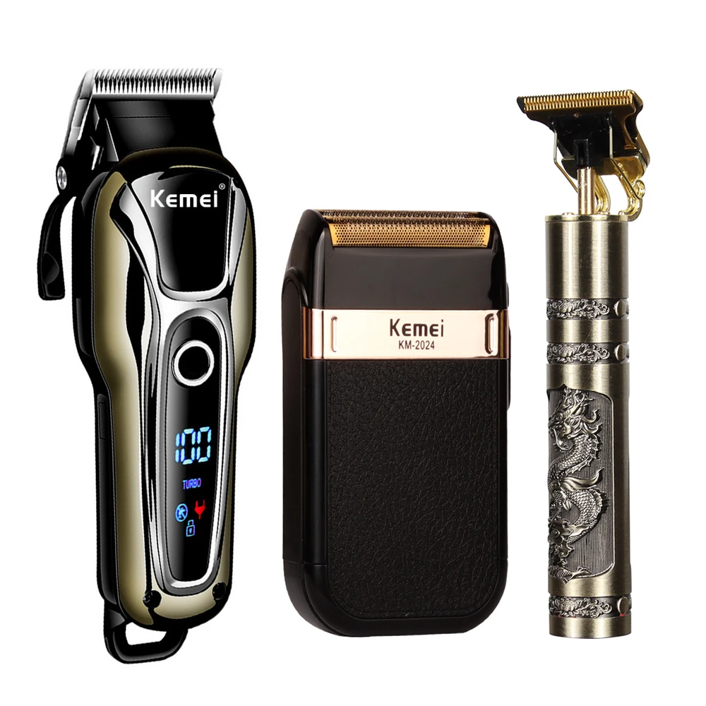 WEASTI Professional Barbeiro Cabelo Clipper, recarregável elétrica ...