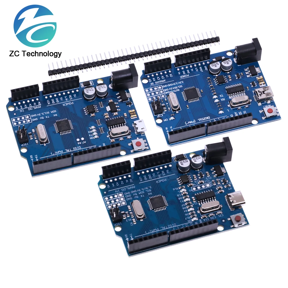 Placa De Desenvolvimento Uno R3 Para Arduino Caixa Oficial Tipo-c Mini Micro Wifi Atmega328p ...