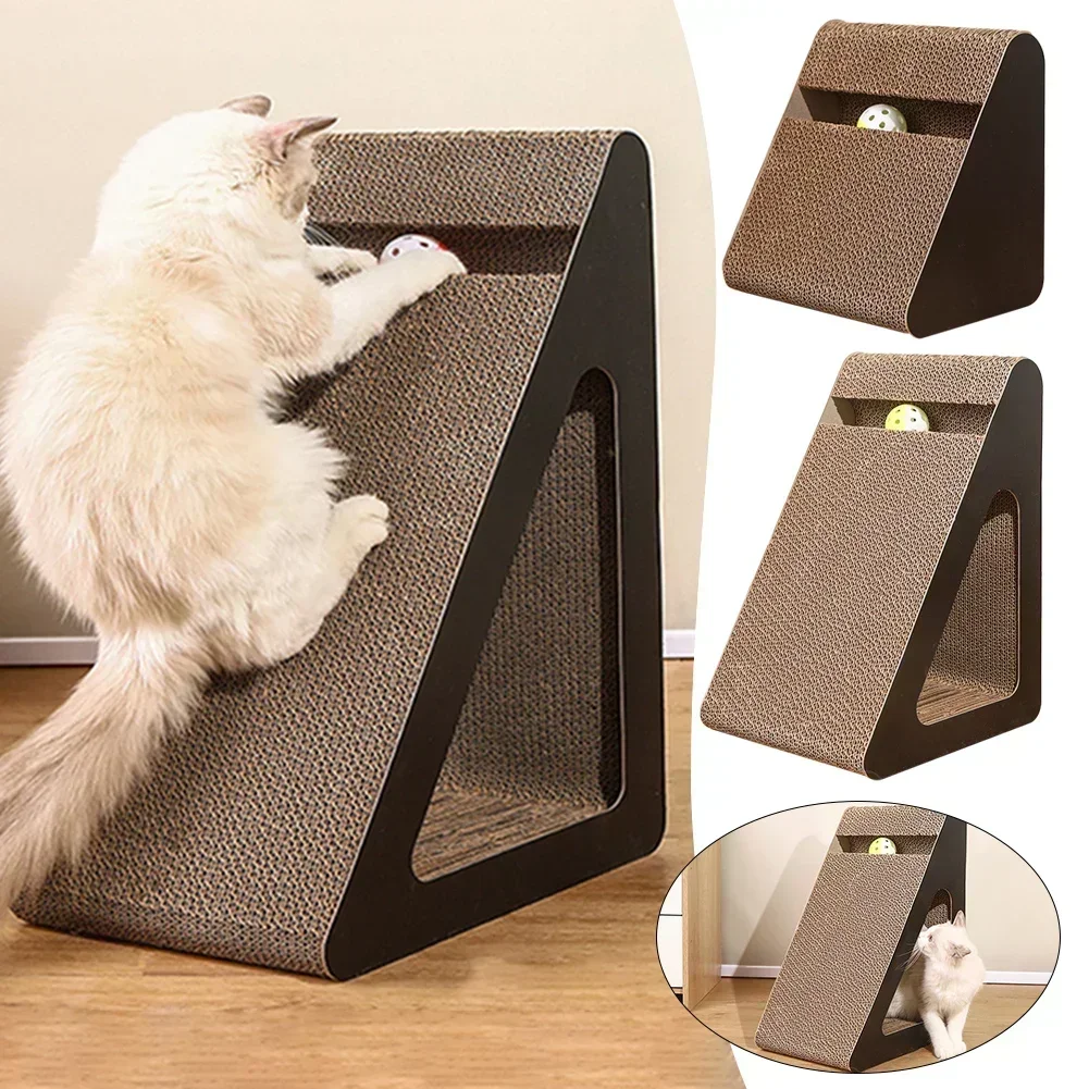 2-in-1-Cat-Scratcher-Cardboard-Triangles-Shaped-Cat-Scratching-Board ...