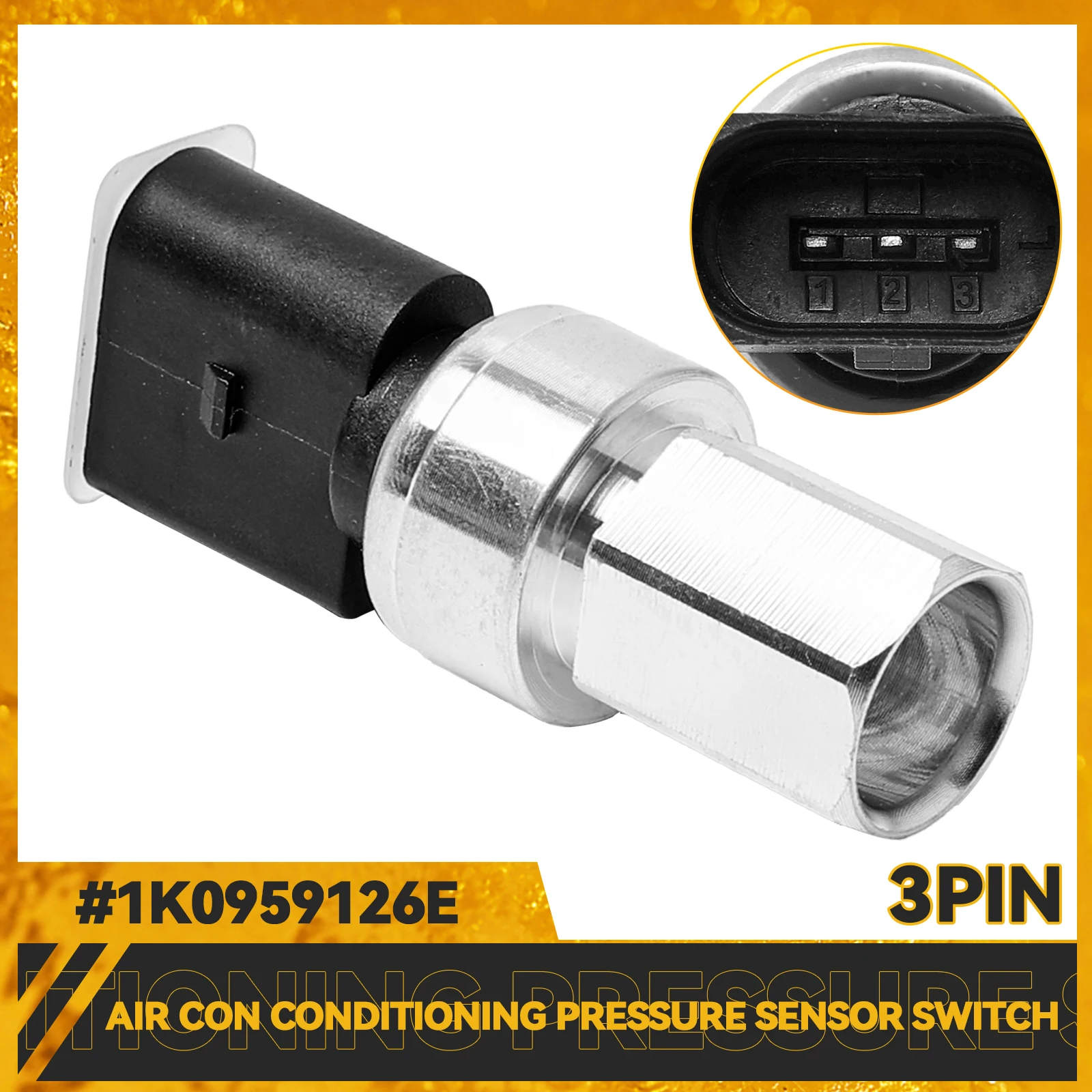 Air Conditioning AC Pressure Switch Sensor For Audi A1 Q3 TT Skoda ...