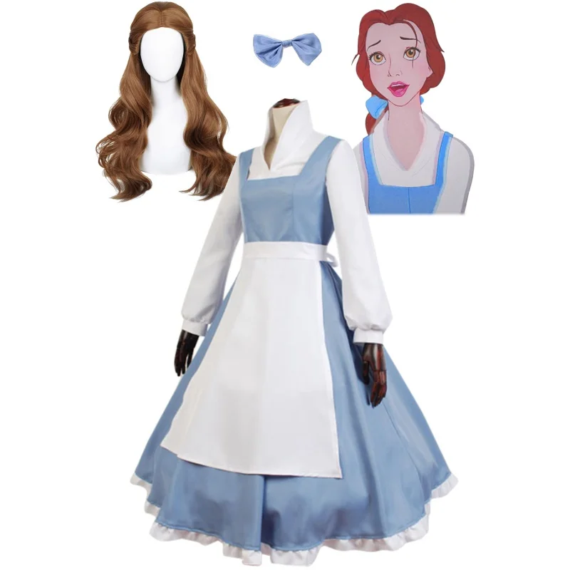 Homemade Belle Costume Blue Dress