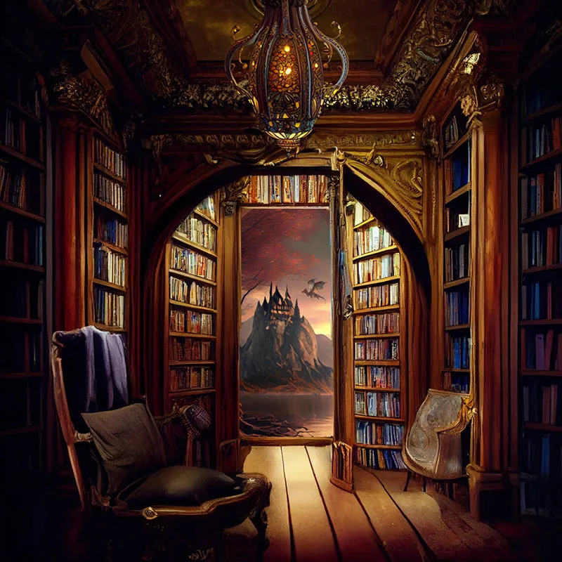 Fantasy Library Background
