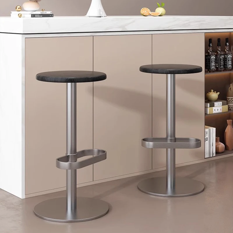 Nordic-Minimalist-Bar-Chair-Home-Designer-Solid-Wood-Footstool-Japanese ...