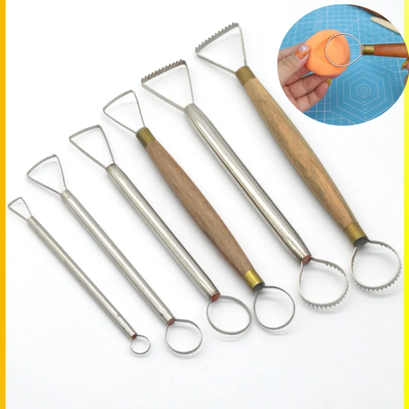 Stainless Steel Clay Sculpture Scraper Ceramic Finishing Blank Tool DIY ...