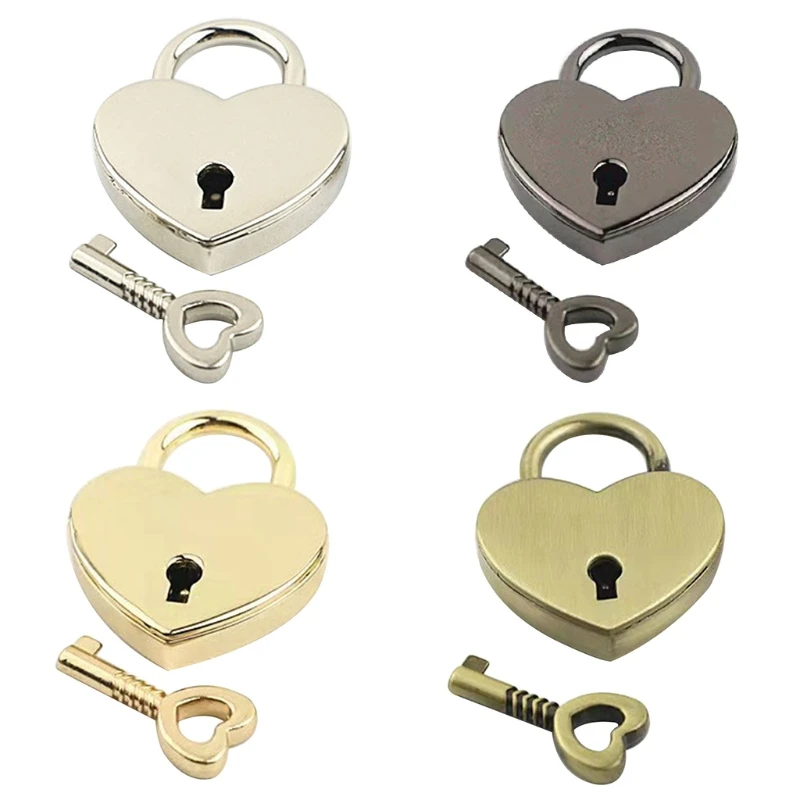 Metal-Wishes-Lock-Mini-Heart-Vintage-Padlocks-With-Key-Jewelry-Box ...