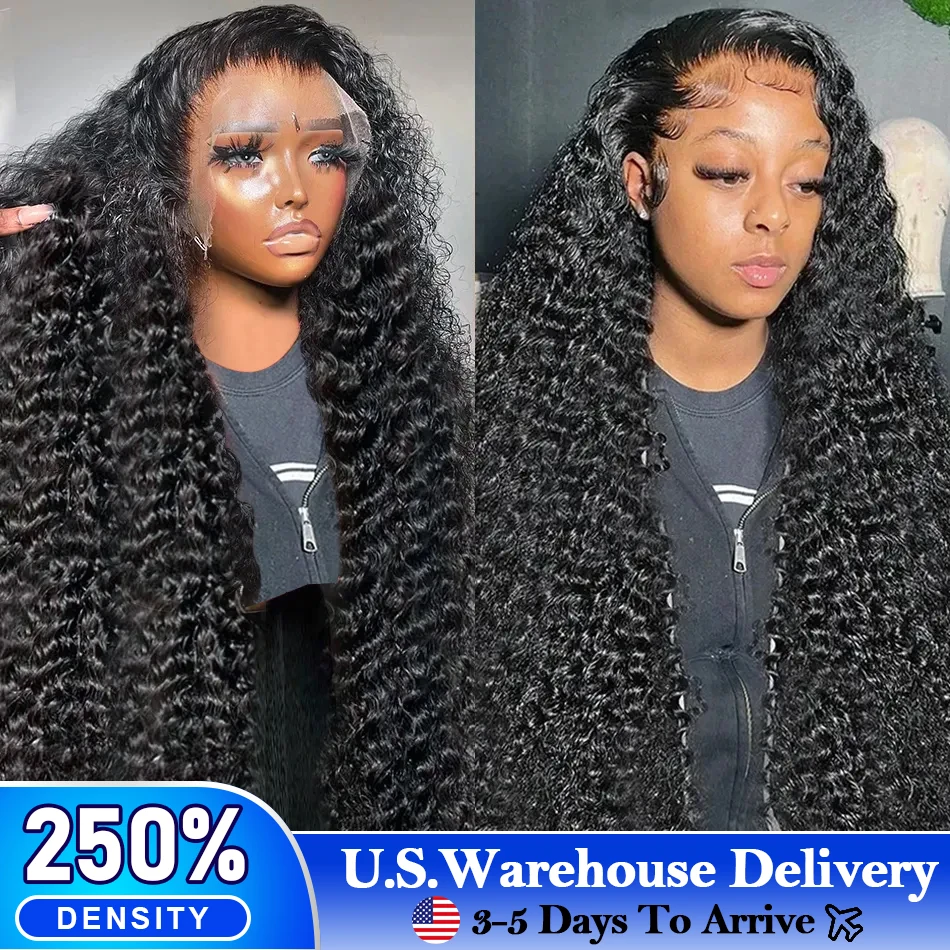 250-Density-30-40-Inch-Deep-Wave-13x4-Transparent-Lace-Front-Wig-Human ...