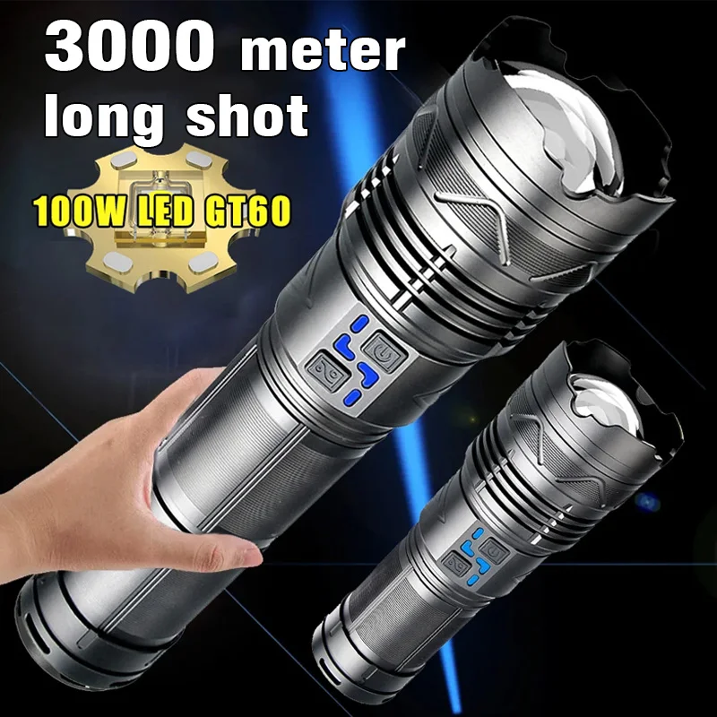 White-Laser-High-Power-Led-Flashlight-Super-Bright-Torch-Powerful ...
