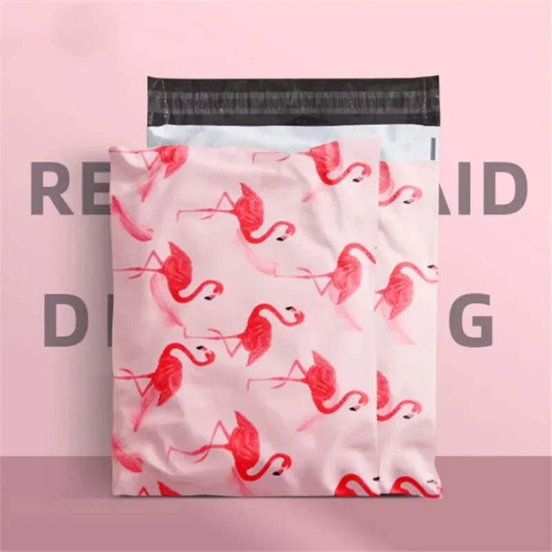 10/50PCS Pink Flamingo Poly Mailer Adhesive Envelopes Bag DIY Courier ...