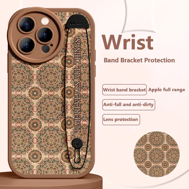 Deluxe Wrist Band Bracket Case For iphone 15 14 13 12 11 Pro Max X XR ...