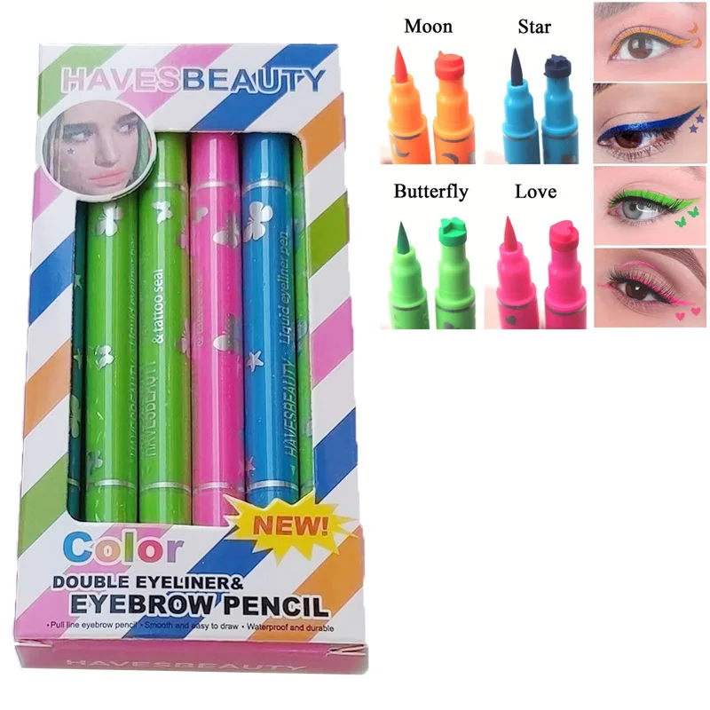 12Pcs-set-Eyeliners-Stamp-4in1-Stars-Butterflies-Hearts-Moon-Colorful ...