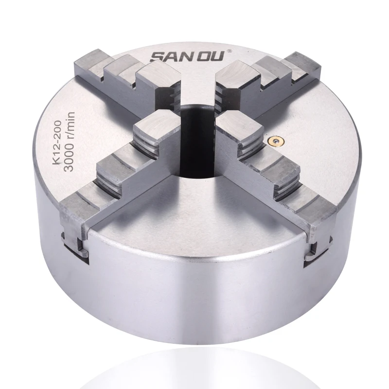 Lathe-Chuck-200mm-SANOU-Chuck-K12-200-Manual-Lathe-4-Jaw-Self-centering ...