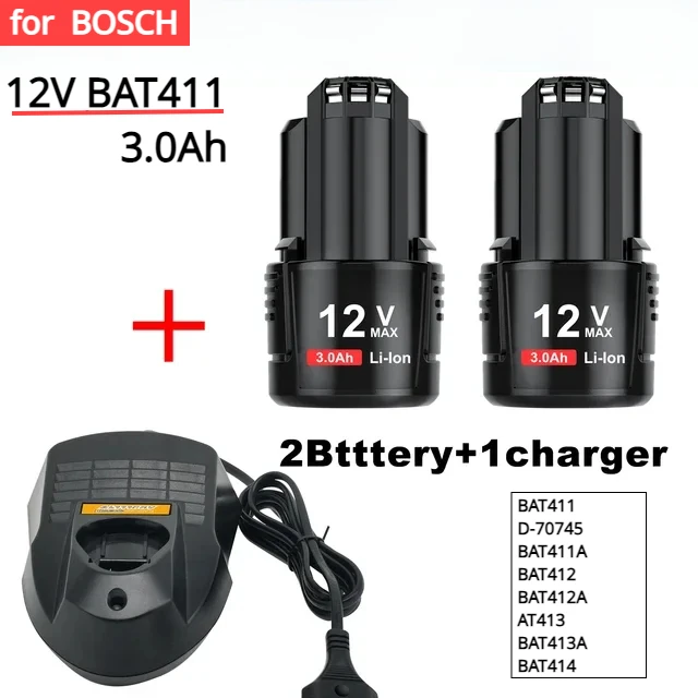 Bater-a-de-repuesto-para-Bosch-12V-BAT411-3000mAh-3000mAh-BAT412A ...