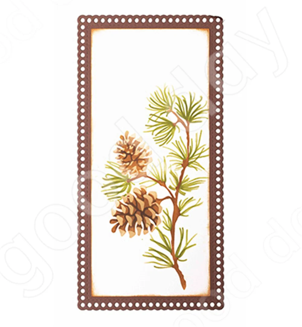 Pine Branch Template Stencil