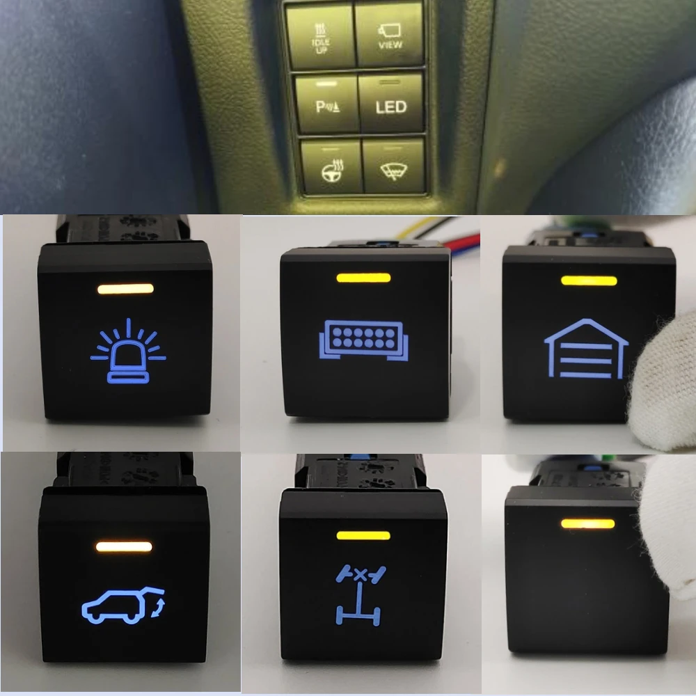 Car-LED-Light-Bar-Trunk-Front-Diff-Garage-Exhaust-Switch-Push-Button ...