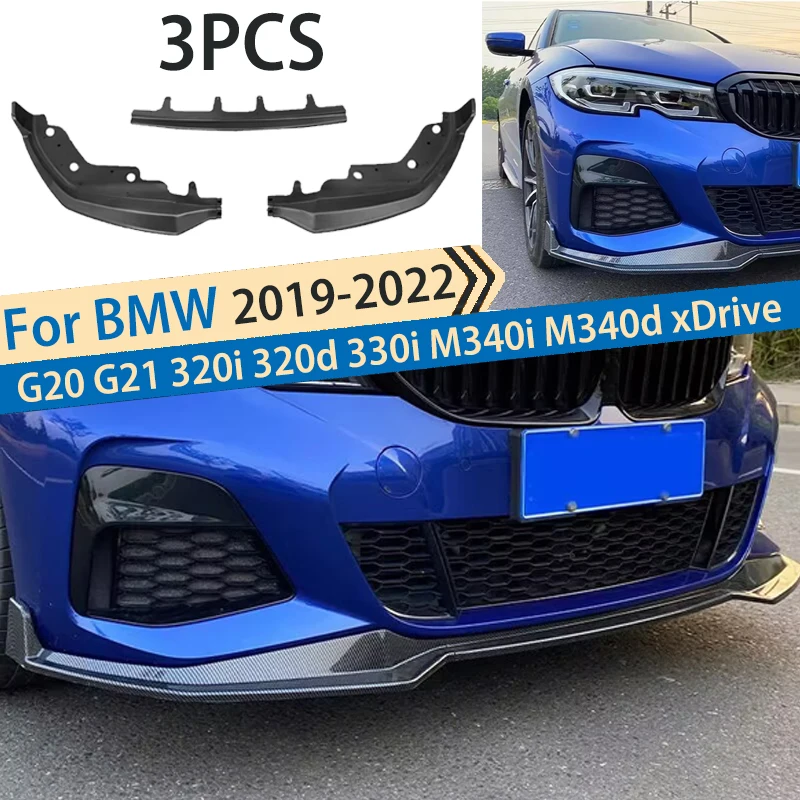 Car Front Bumper Splitter Spoiler Lip Diffuser For BMW G20 G21 320i ...