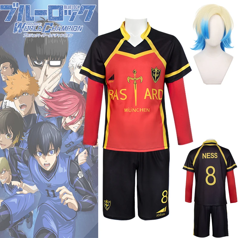 Disfraz de Cosplay de Anime de bloqueo azul, uniforme rojo de Bastard ...