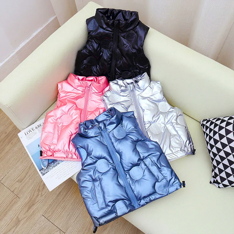 Chaleco de moda para bebé y niña, ropa de abrigo sin mangas, ligera, Color caramelo, otoño ...