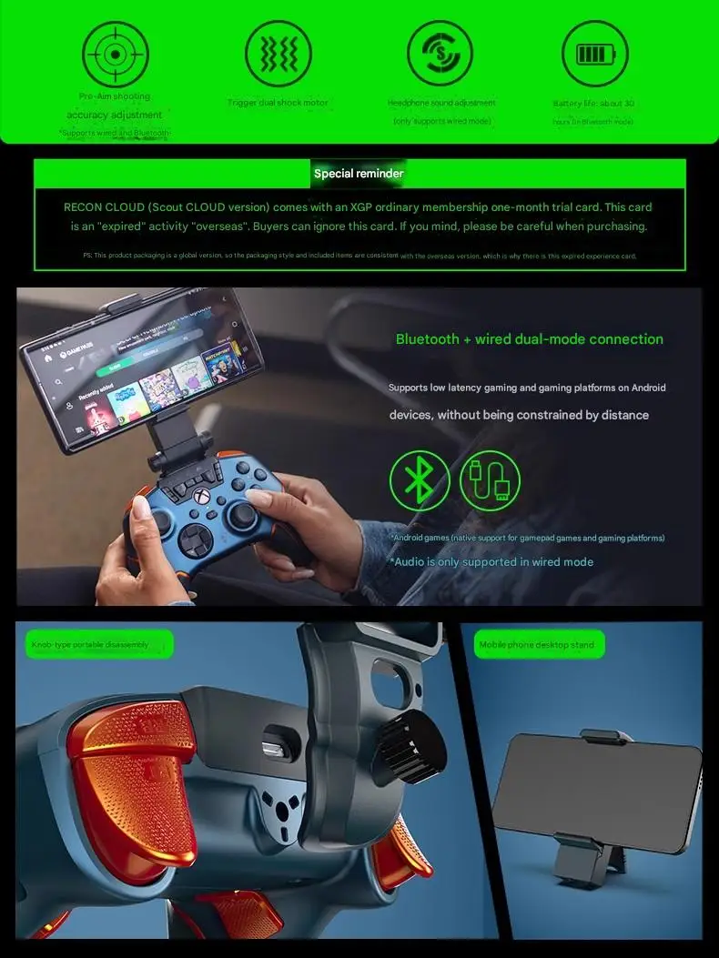 Turtle Beach RECON CLOUD Gamepad Ergonomics Wired Dual Mode Bluetooth ...