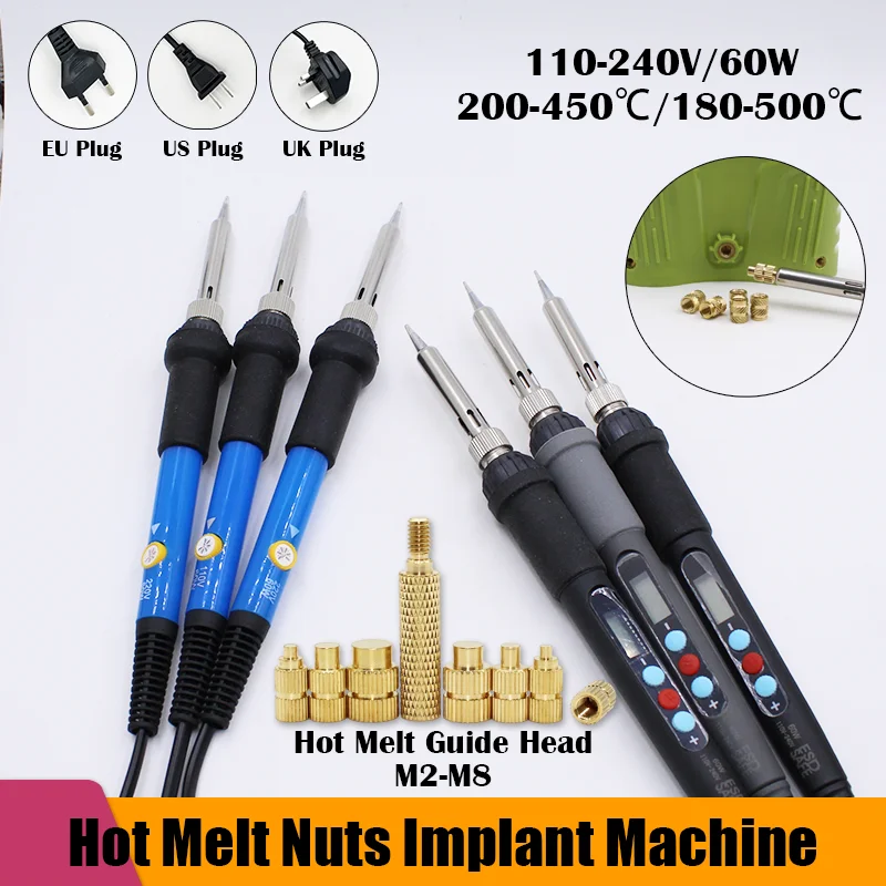 Heat Insert Nut Iron Tip Brass Internal Thread Head Hot Melt Nut Heat ...