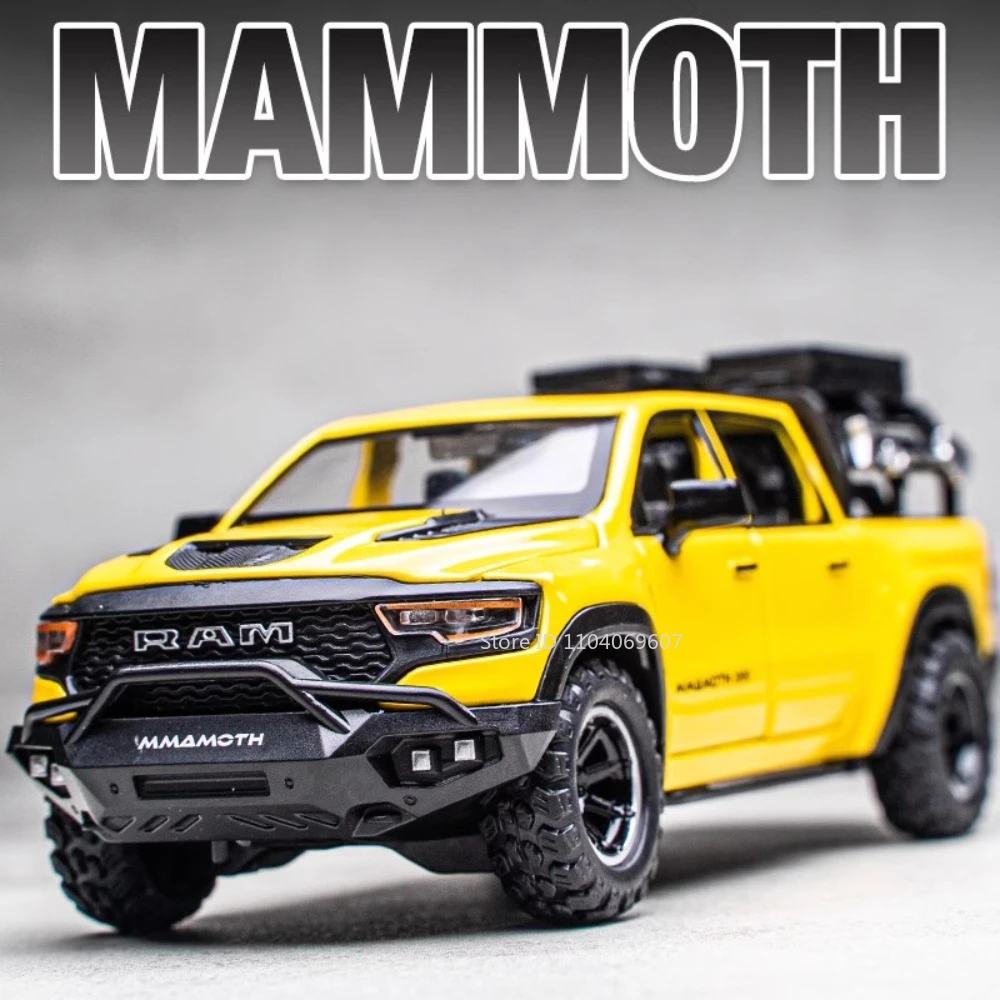 1:32 Mammoth Pickup Toy Car Model Alloy Diecast Doors Opened Sound ...