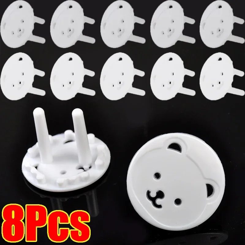 8pcs-Safety-Electric-Socket-Outlet-Plug-Protection-for-Child-Cute-Bear ...