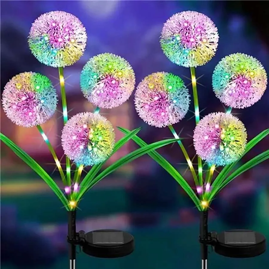 4pc-LED-Solar-Flower-Light-Outdoor-Landscape-Lawn-Backyard-Garden ...