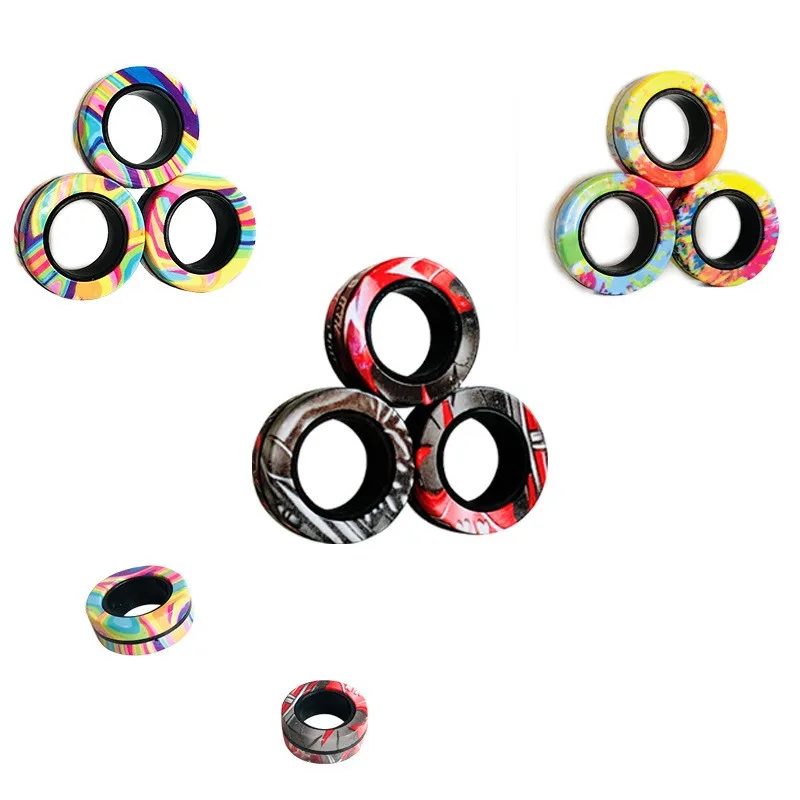 3pcs-Magnetic-Rings-Spinner-Fidget-Toy-Set-Finger-Magnets-Rings-for ...