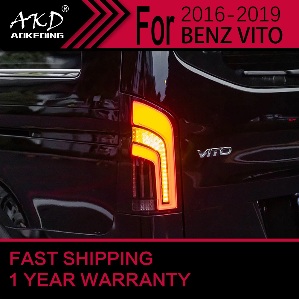 Car Lights for Benz VITO V250 V260L LED Tail Light 2016-2021 VITO Rear ...