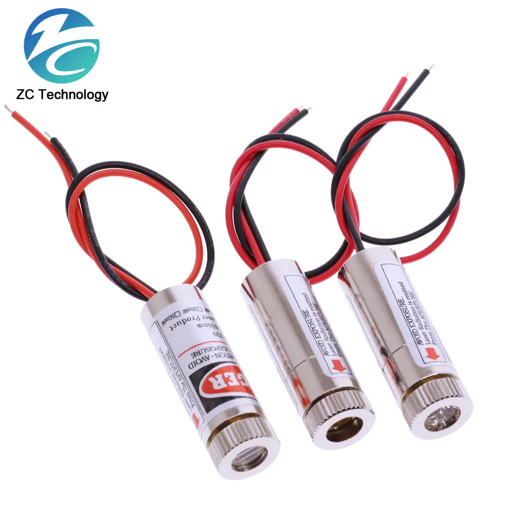 650nm-5mW-Red-Point-Line-Cross-Laser-Module-Head-Glass-Lens-Focusable ...