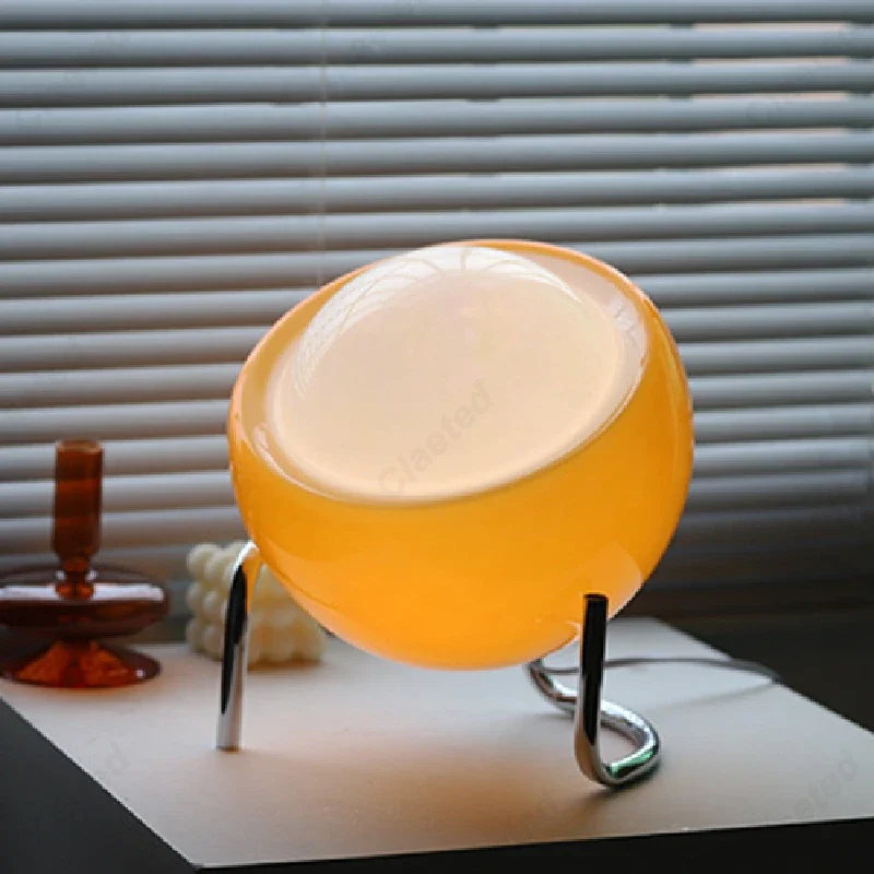 Creative Retro LED Glass Night Light Indoor Home Bedroom Study Living ...