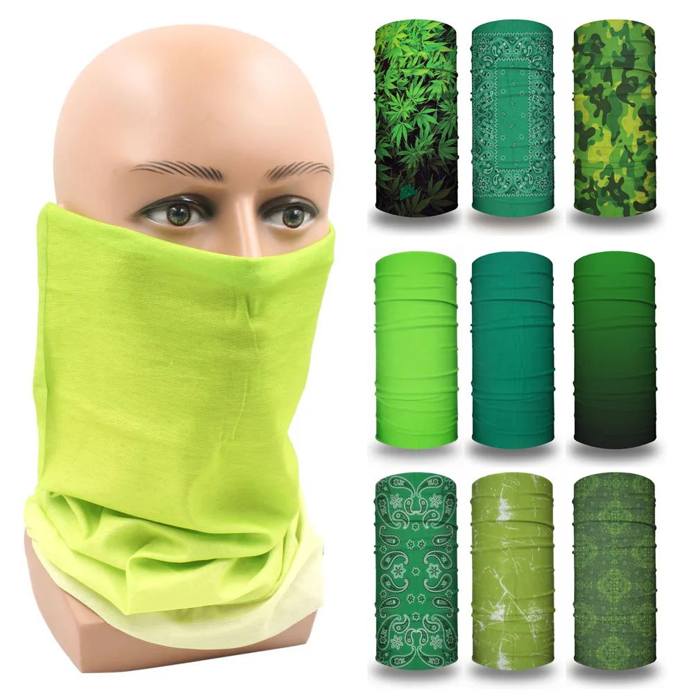 Green-Face-Bandanas-Cover-Hiking-Neck-Gaiter-Men-Women-Running-Camping ...