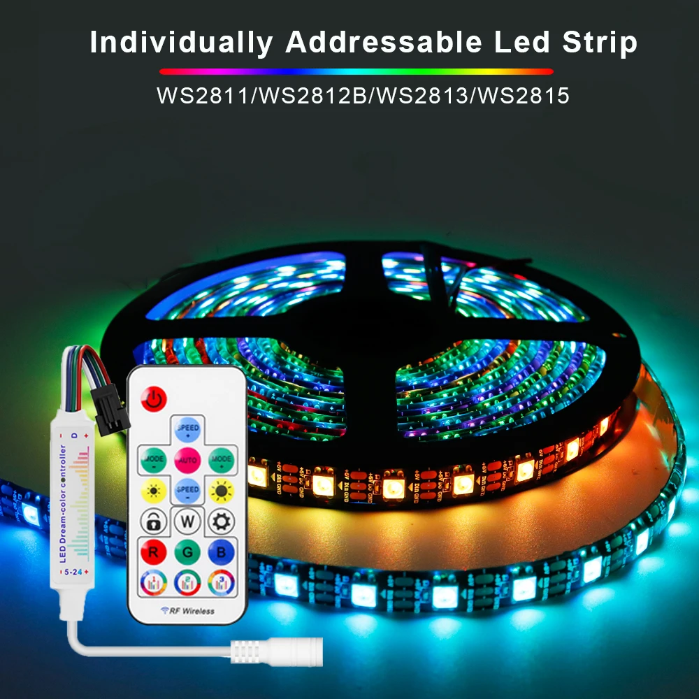 WS2812B-WS2811-WS2813-WS2815-5050-RGBIC-Smart-LED-Strip-Kits-With-Music ...