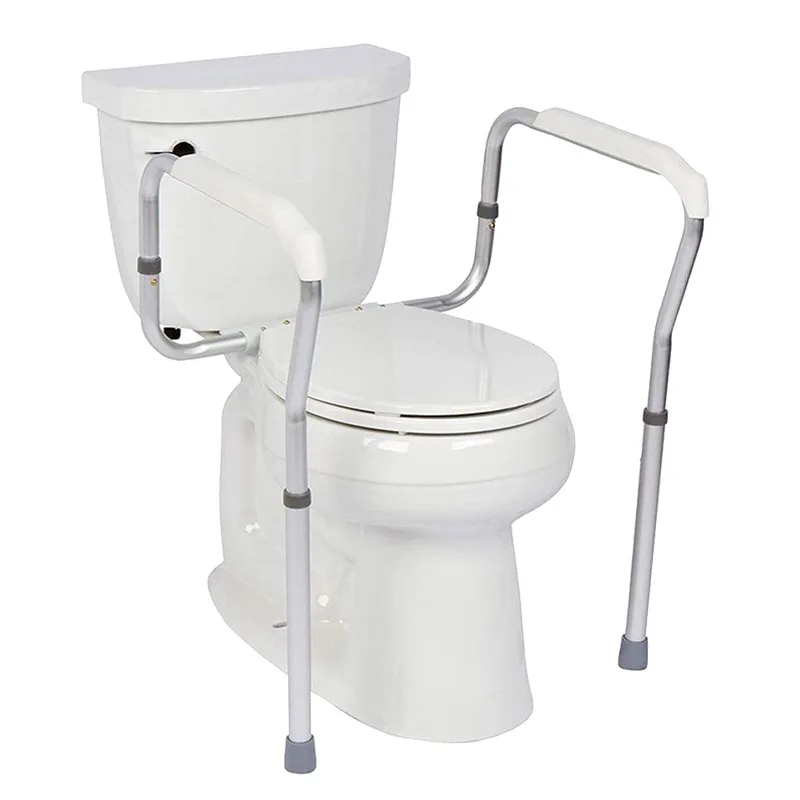 Aluminum Alloy Toilet Handrail Stable Toilet Assist Bar Durable Sit-to ...